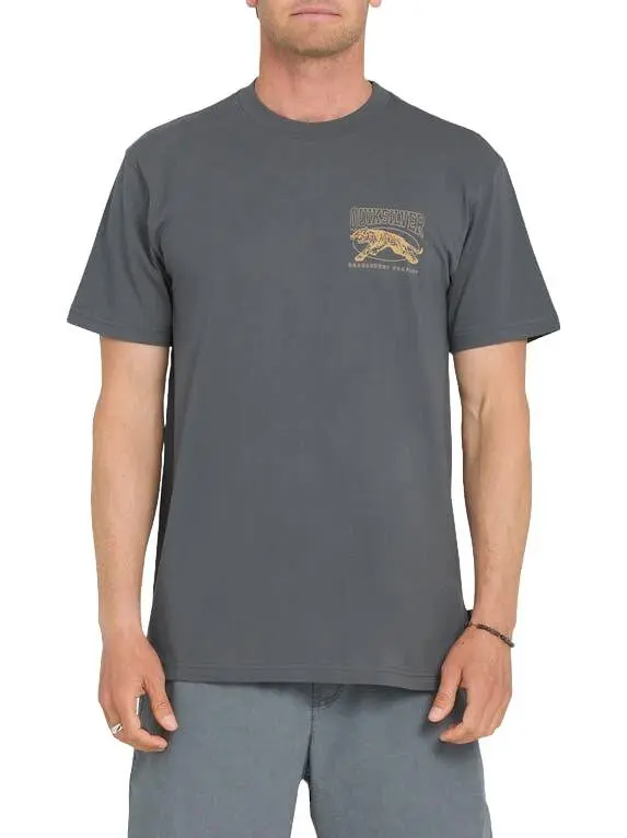 Quiksilver Tiger Style Short Sleeve Graphic T-shirt - Iron Gate