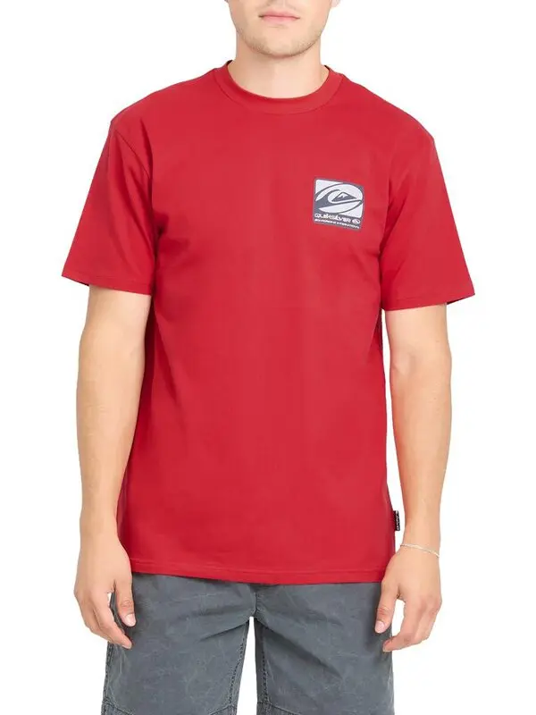 Quiksilver Out Of Bounds Short Sleeve Graphic T-shirt - Salsa