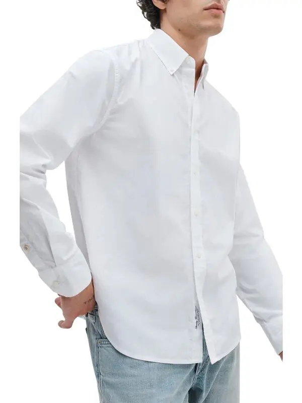 Rag & Bone Classic Fit Oxford Button-down Shirt - White