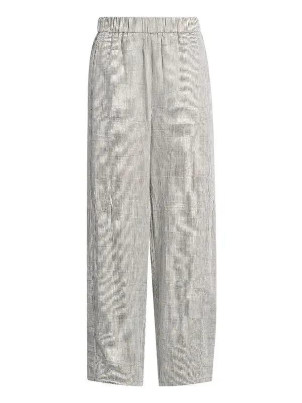 Eileen Fisher Stripe Linen Blend Ankle Pants - Wren