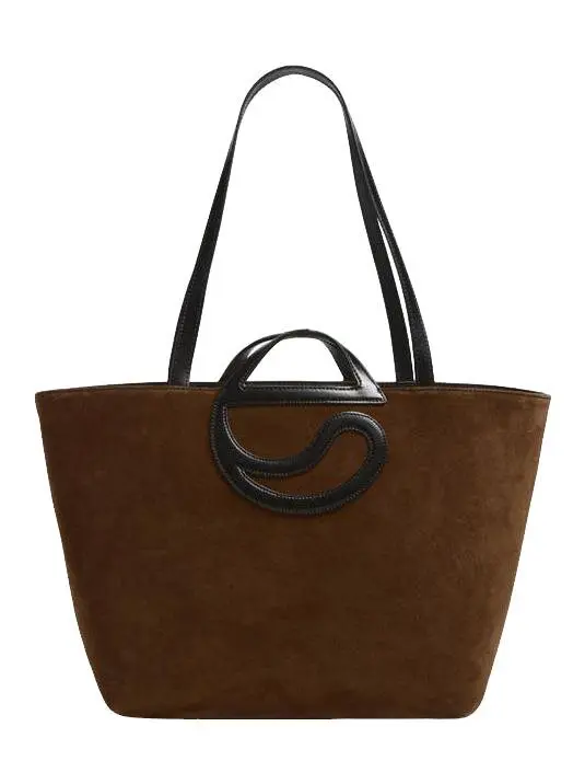 Coperni C Handle Suede Tote - Brown Brw
