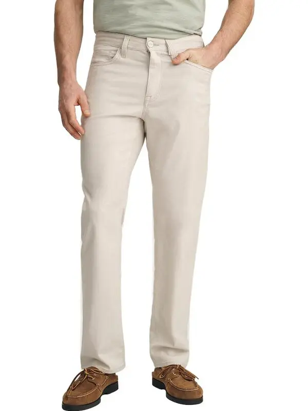 34 Heritage Charisma Relaxed Straight Leg Textured Pants - Oat Honeycomb