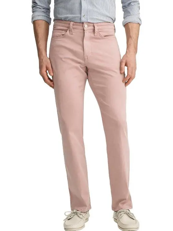 34 Heritage Charisma Relaxed Straight Leg Twill Pants - Pink Twill