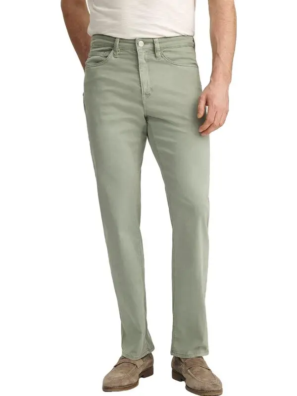 34 Heritage Charisma Relaxed Straight Leg Twill Trousers - Iceberg Green Twill