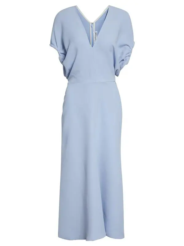 Victoria Beckham Edith Stretch Cady A-line Midi Dress - Cloud Blue