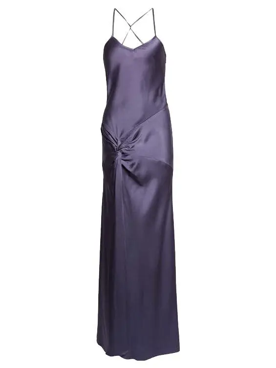 Victoria Beckham Draped Satin Camisole Gown - Eclipse