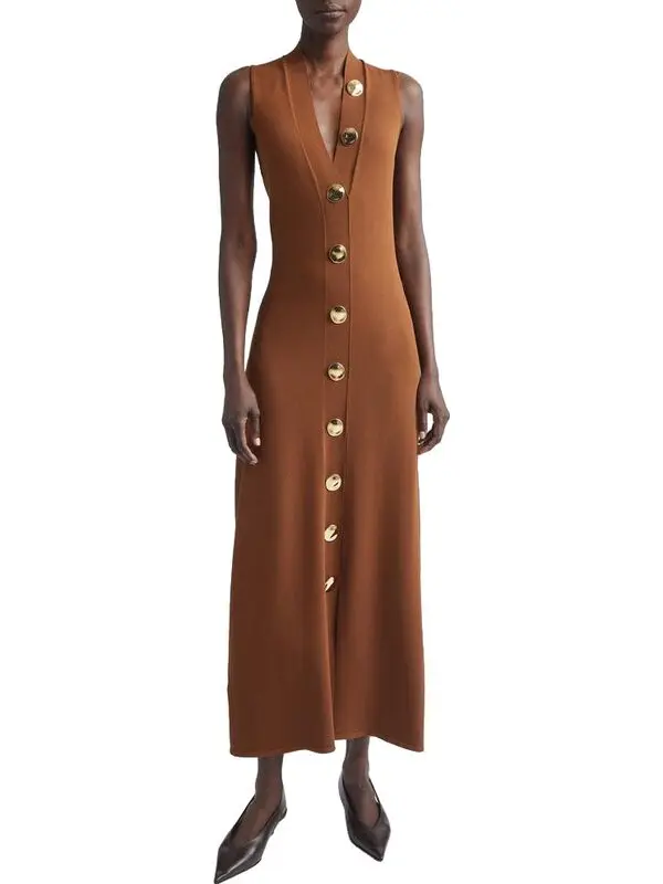 Altuzarra Axia Maxi Sweater Dress - 000258 Toffee