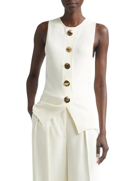 Altuzarra Happer Button-up Sweater Vest - 000102 Ivory