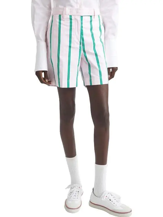 Thom Browne Rep Stripe Poplin Chino Shorts - Light Pink