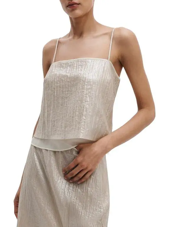Rag & Bone Suki Metallic Camisole - Beige