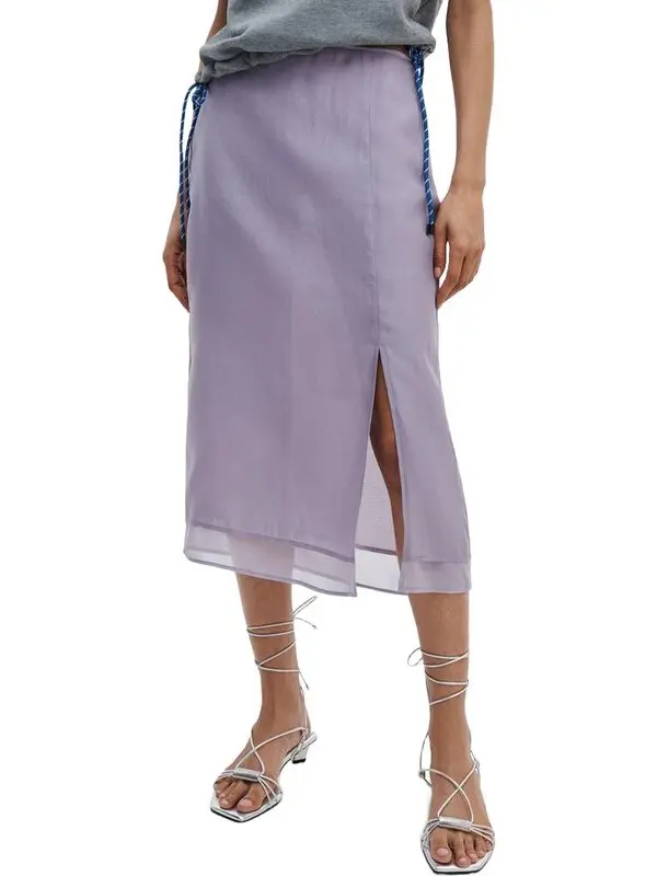 Rag & Bone Suki Midi Skirt - Lilac