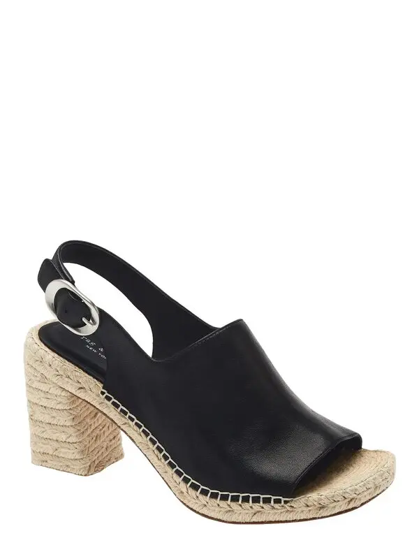 Rag & Bone Gigi Slingback Platform Espadrille Sandal - Black