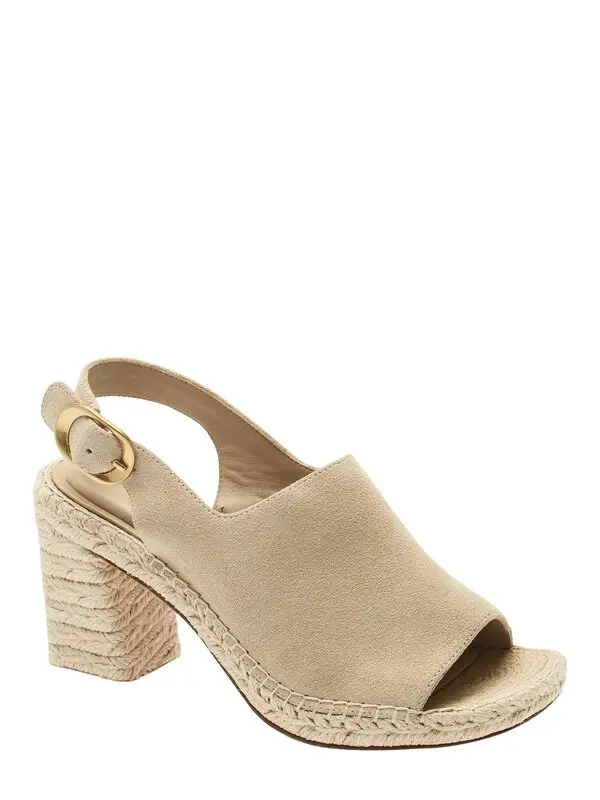 Rag & Bone Gigi Slingback Platform Espadrille Sandal - Irish Cream Suede