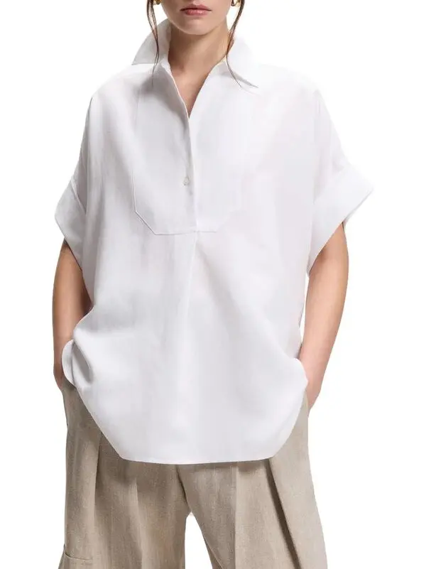 BOSS Baxana Oversize Shirt - Bright White