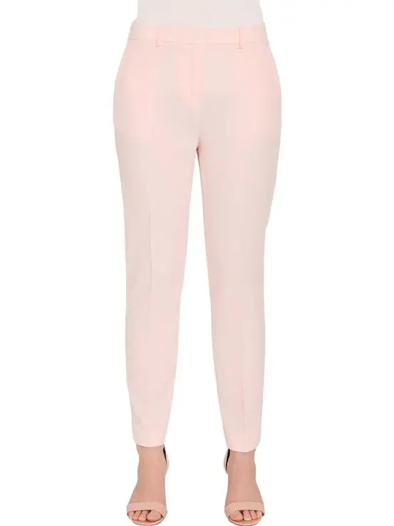 TAHARI ASL Classic Tapered Trousers - Tea Rose