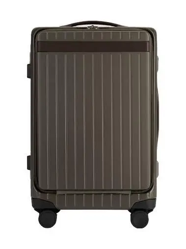 CF102 Carry-on Suitcase - Dark Olive/chocolate