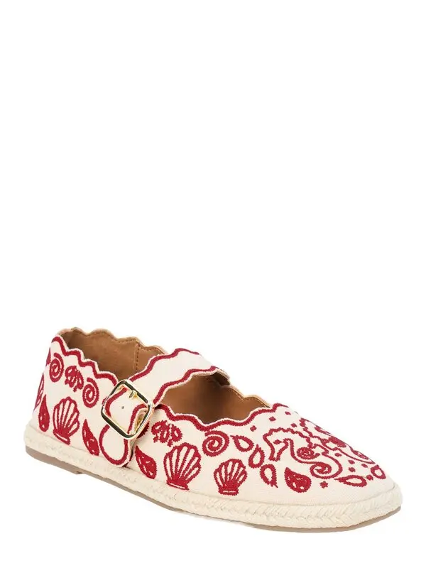 Matisse Ariana Espadrille Mary Jane Flat - Red