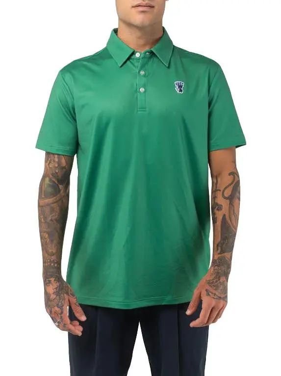 VAST Aqua Terra Formosan Bear Tech Performance Polo - Green