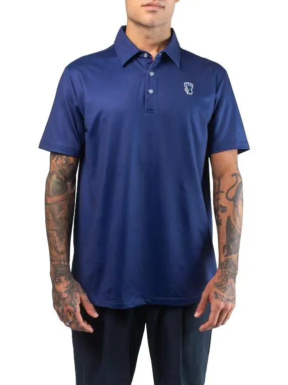 VAST Aqua Terra Formosan Bear Tech Performance Polo - Navy