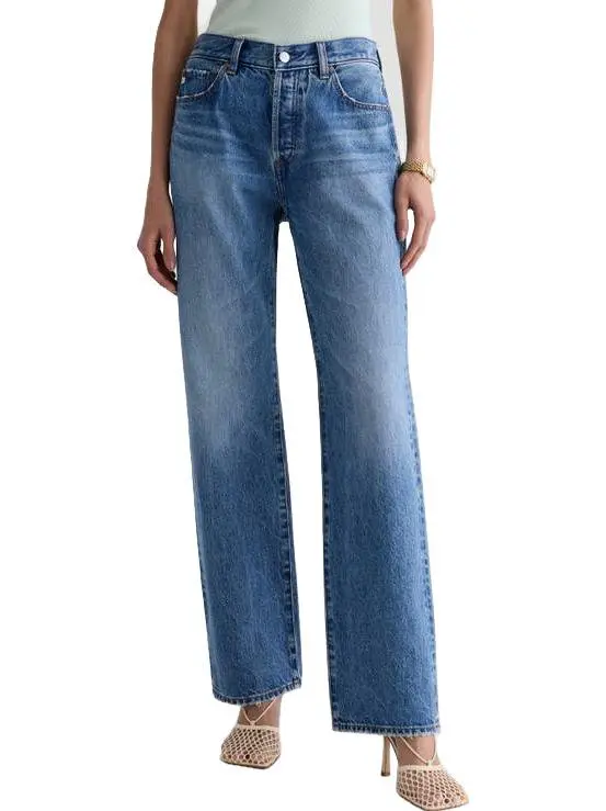 Ag Sydney High-waist Straight Leg Jeans - Candid
