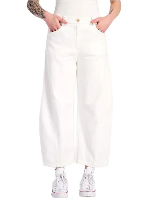 Alembika Go-to Barrel Pants - White