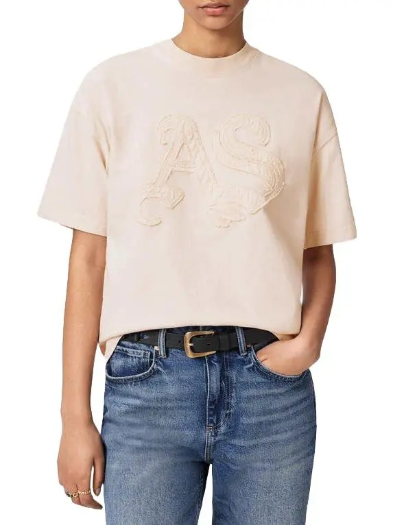 ALLSAINTS Insignia Etta T-shirt - Crystal Pink