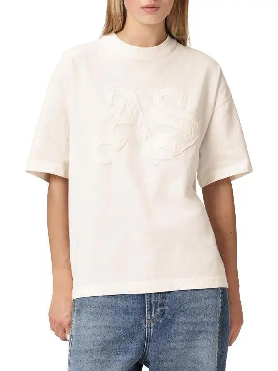 ALLSAINTS Insignia Etta T-shirt - Mallow White