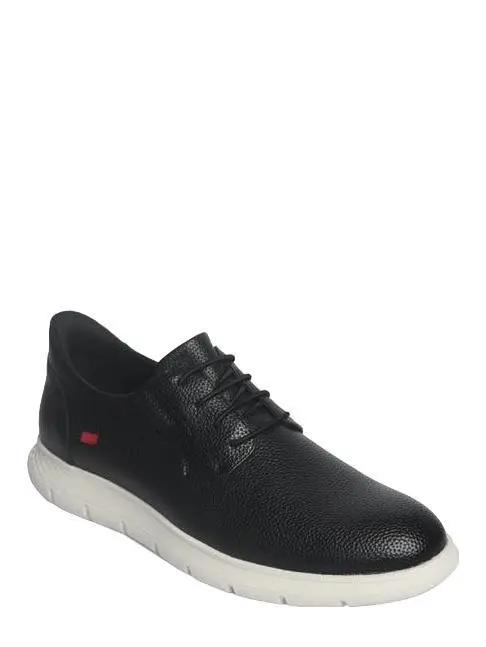 MARC JOSEPH NEW YORK Leather Plain Toe Casual Oxford - Black Grainy Leather
