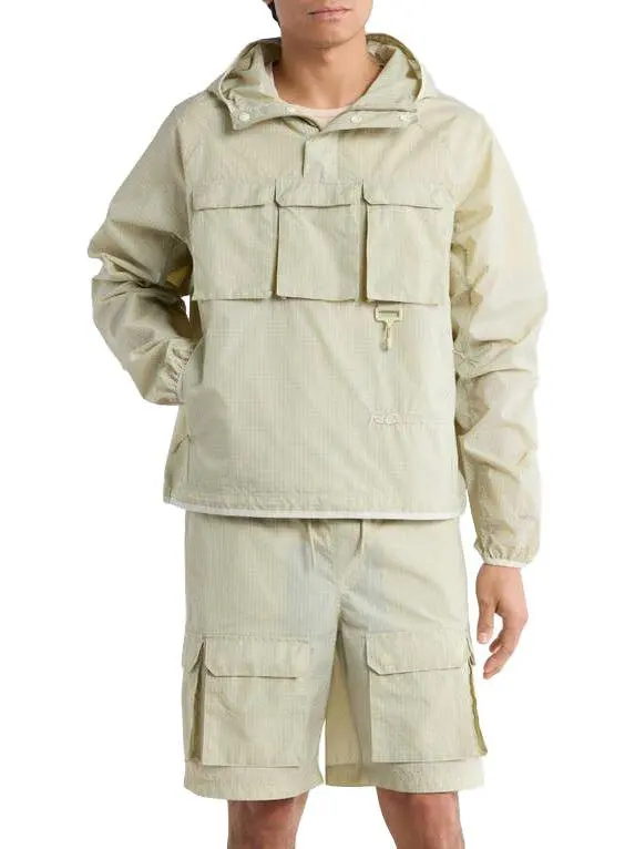 RC OUTDOOR SUPPLY Tahoe Water Repellent Nylon Ripstop Hooded Anorak - Sulphur