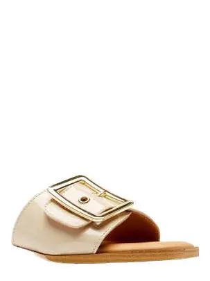 La Canadienne Stefan Waterproof Slide Sandal - Beige Crushed
