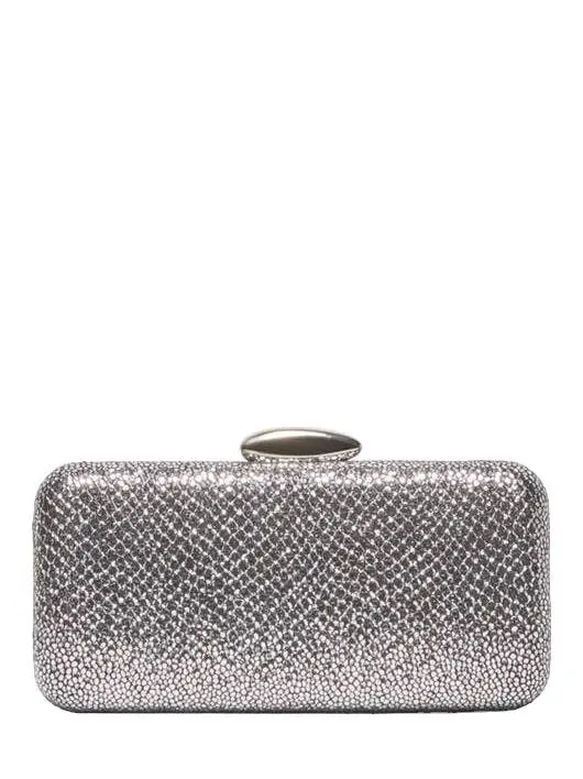 Dolce Vita Metallic Frame Clutch - Silver