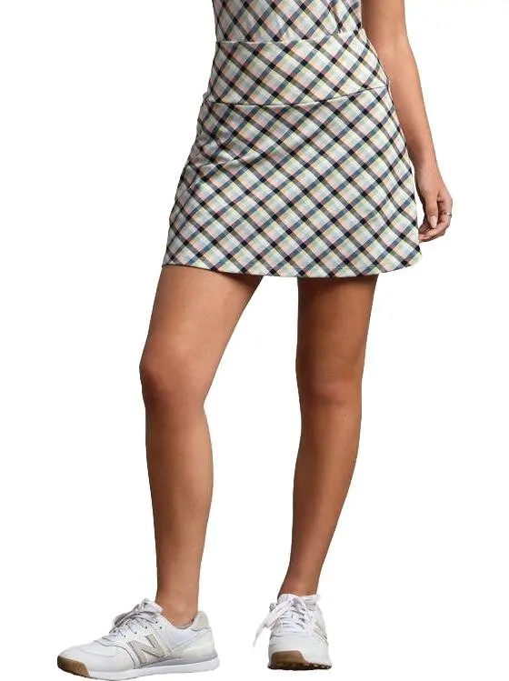 RHONE Course To Court 16-inch Sport Skort - Navy Multi Plaid