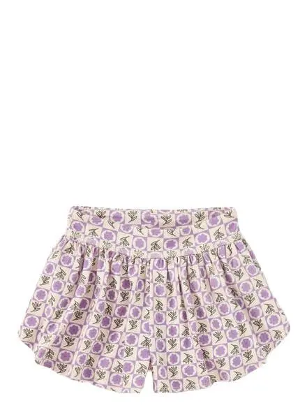 TEA COLLECTION Sporty Petal Thigh Length Shorts - Tile Floral