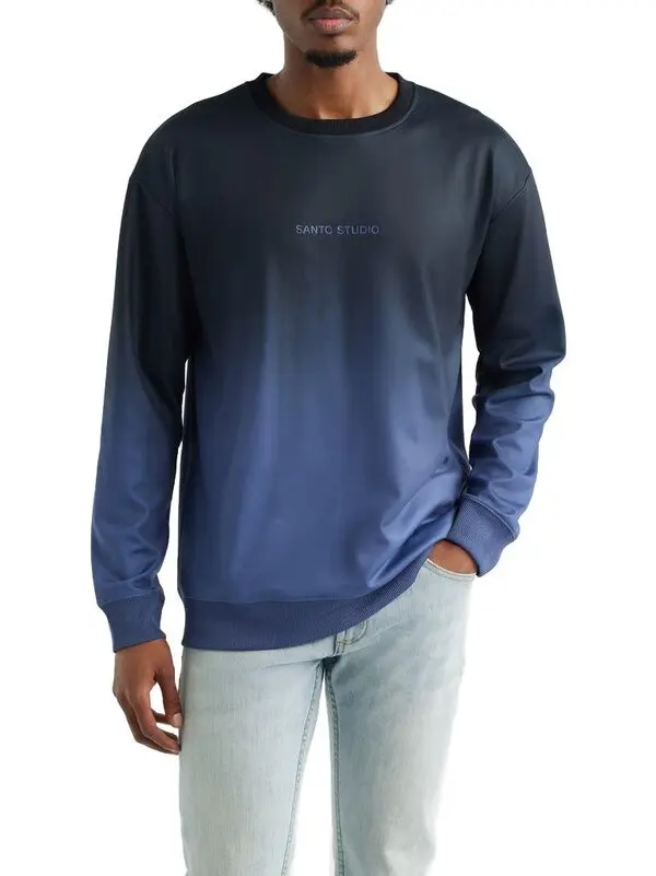 SANTO STUDIO Tempo Faded Crewneck Sweatshirt Arman Tsarukyan Edition - Black Fade