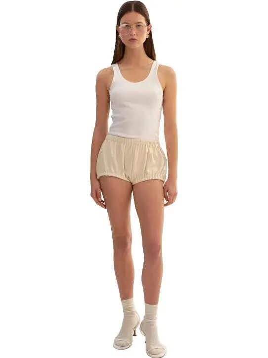 LAMARQUE Faux Suede Bloomer Shorts - Opal