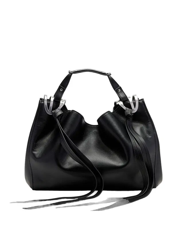 DIESEL® Medium 'd' Logo Top Handle Handbag - Black