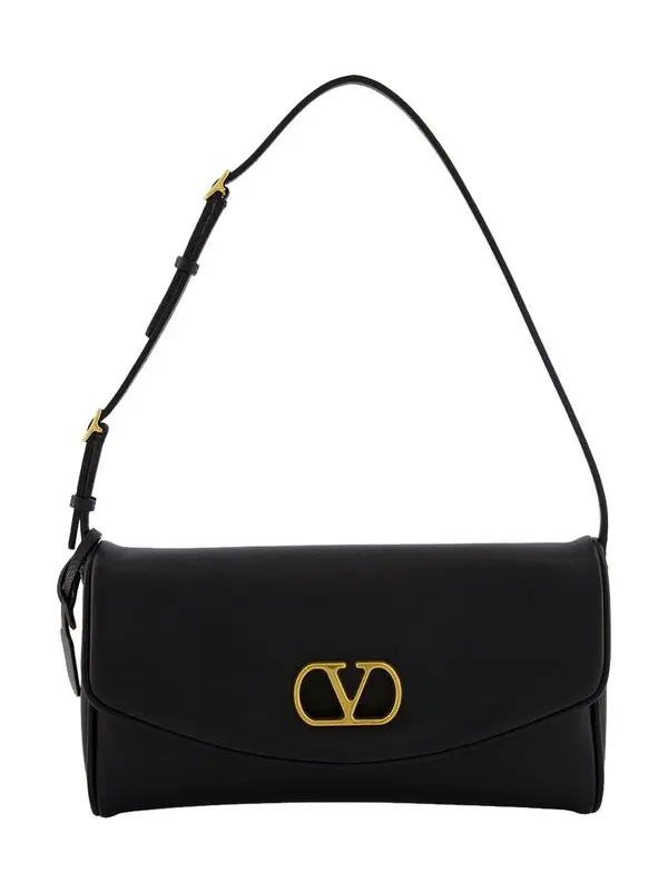 Valentino Garavani Small Nappa Leather Shoulder Bag - Black
