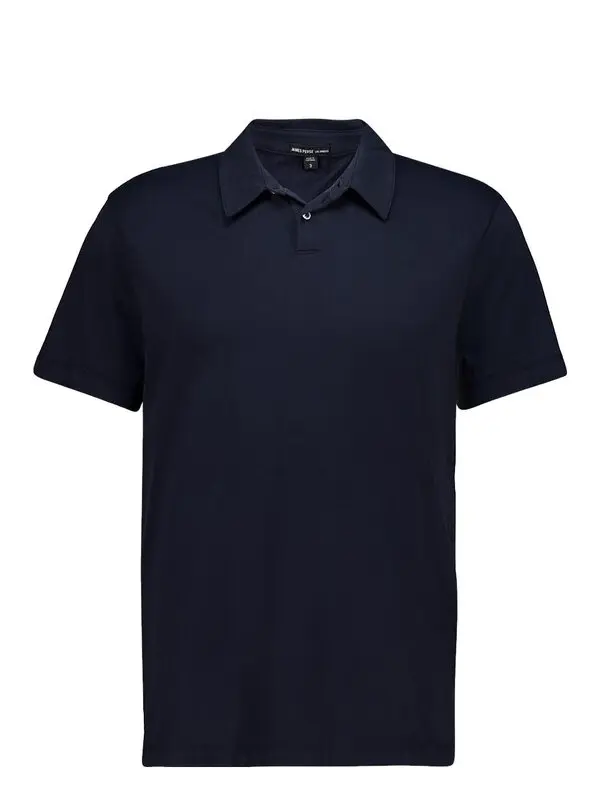 JAMES PERSE Deep Brushed Lotus Cotton Polo - Blue