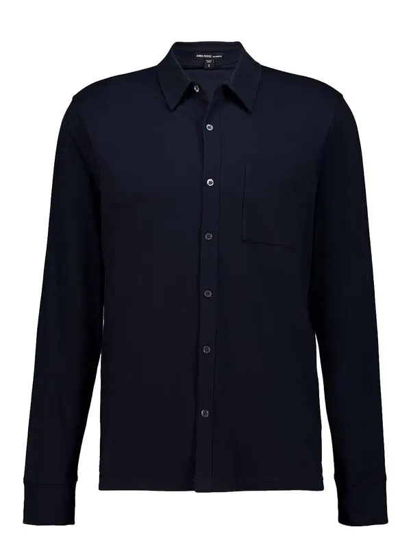 JAMES PERSE Deep Clean Finish Cotton Jersey Shirt - Blue