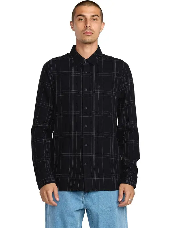 Volcom Date Knight Long Sleeve Shirt - Black
