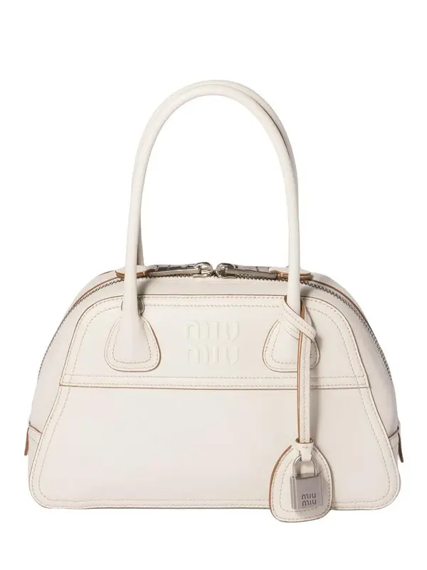 Miu Miu Vivant Nappa Leather Bag - Chalk White