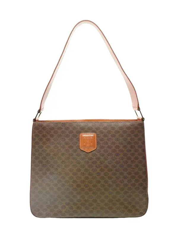 Celine 1990-2000s Macadam Shoulder Bag - Brown