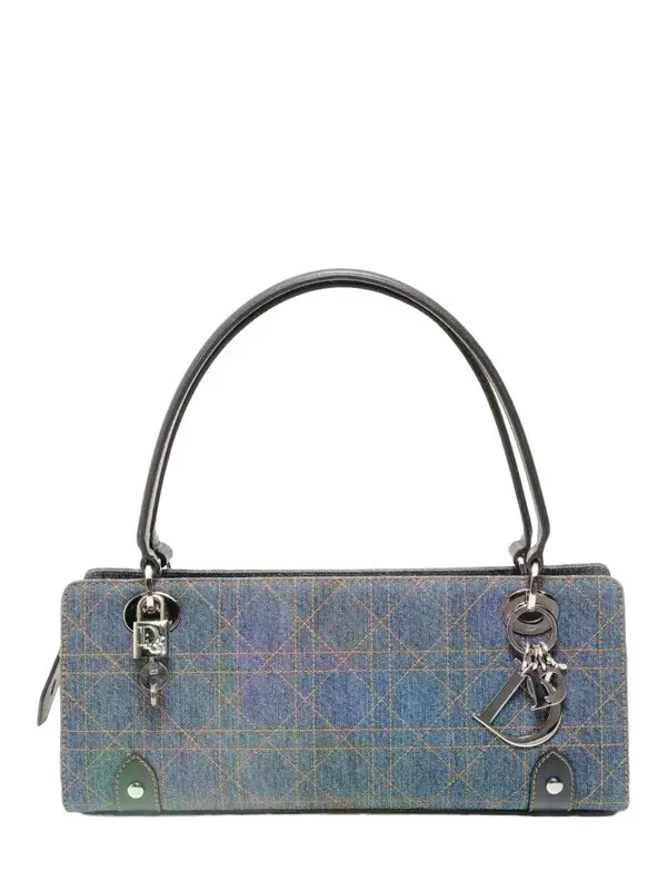 Dior Cannage Denim Tote Bag - Blue