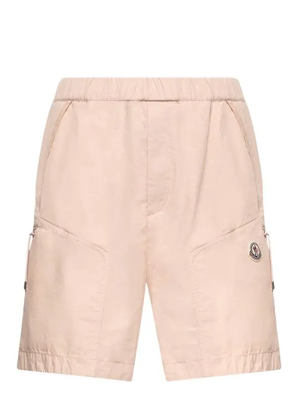 Moncler Cotton Poplin Bermuda Shorts - Pink