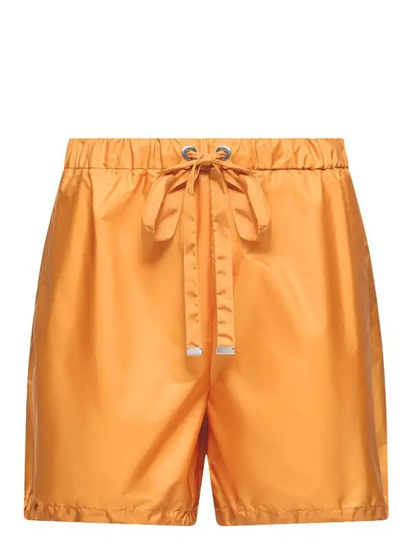 Moncler Logo Patch Taffeta Shorts - Yellow