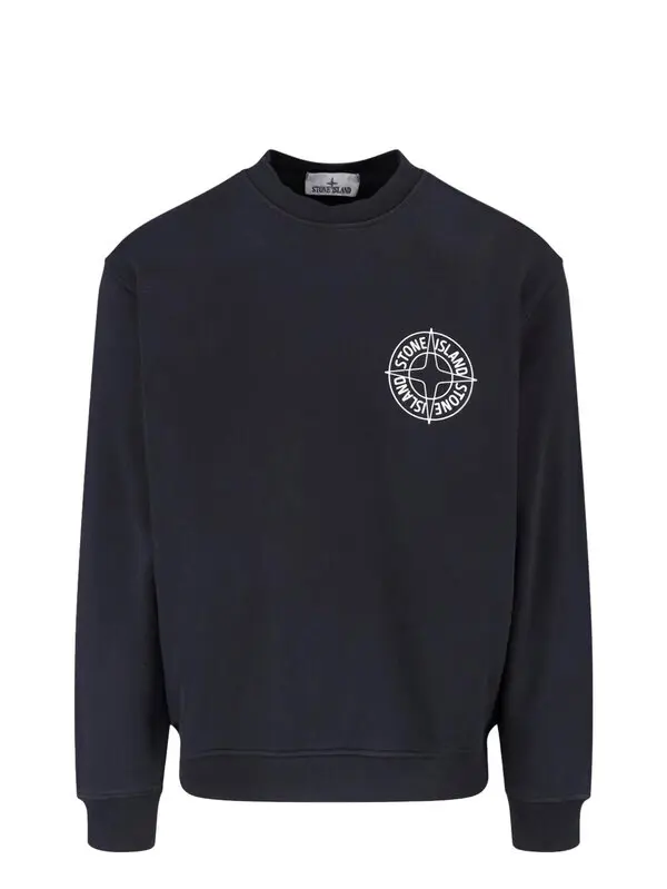 Stone Island Outline Compass Sweatshirt - Black
