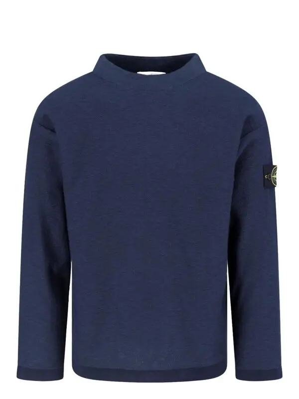 Stone Island Funnel Neck Sweater - Blue