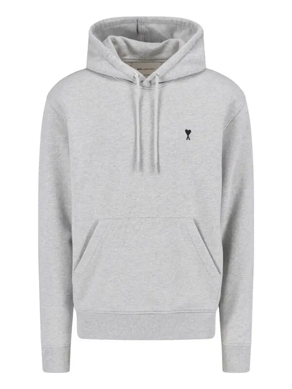 AMI Paris De Cœur Hoodie - Gray