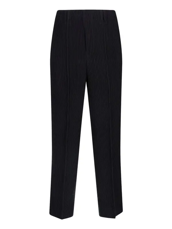 HOMME PLISSE Tuxedo Pleats Sweatpants - Black
