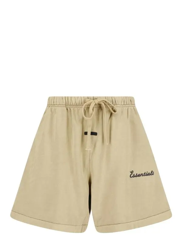 Fear Of God Sport Shorts With Logo - Brown
